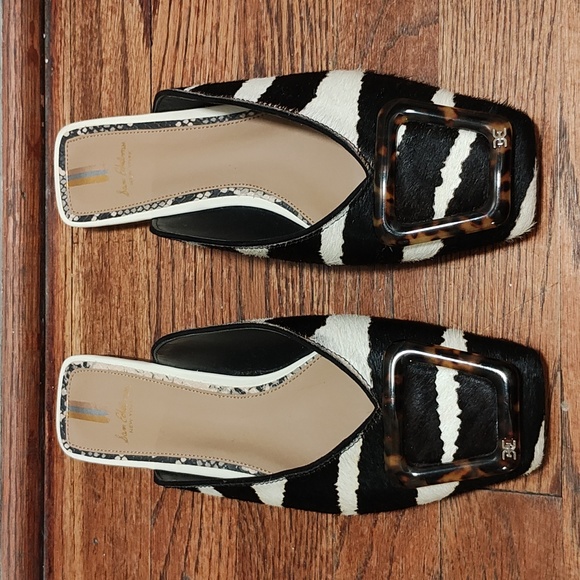 Sam Edelman | Shoes | New Sam Edelman Lavinia Zebra Buckle Calf Hair ...